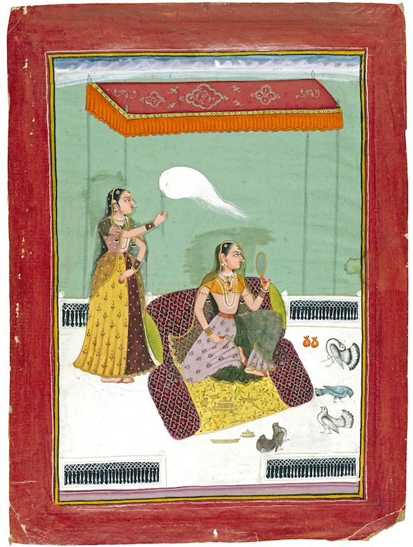 Bonhams : An illustration from a ragamala reries: bilaval ragini Bundi ...