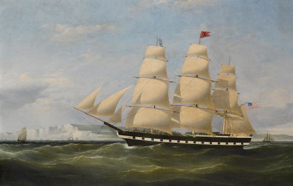 Bonhams : Samuel Walters (British, 1811-1882) The Black "X" Line packet ...