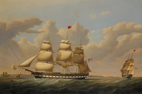 Bonhams : John Hughes (British, 1806-1880) The American packet ship Guy ...