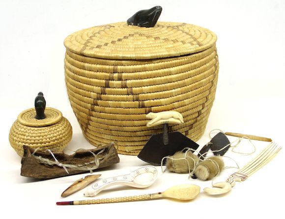 Bonhams : A group of historic and later Eskimo items