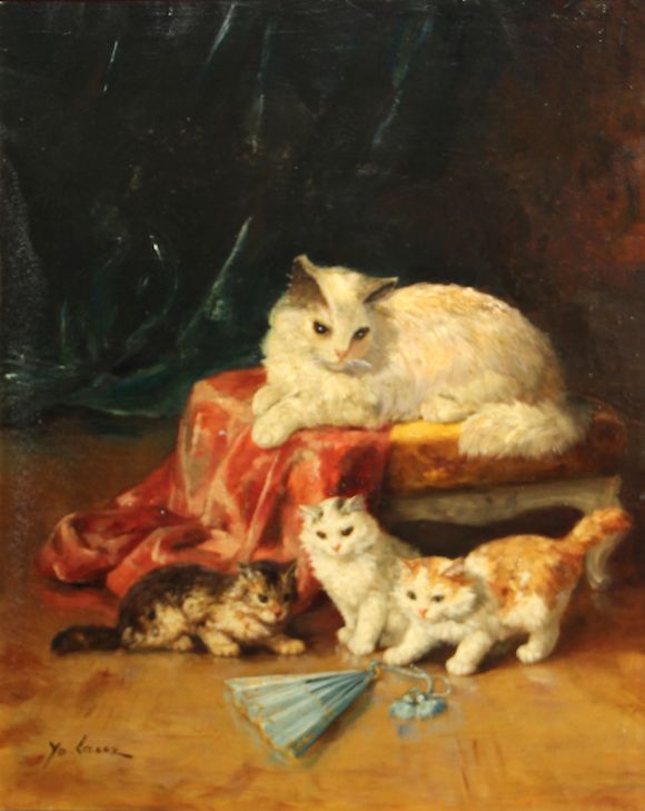 Bonhams : Marie Yvonne Laur (French, 1879-1943) The watchful mother 18 ...