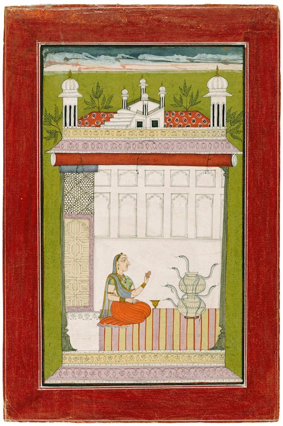 Bonhams : An illustration from a ragamala series: ahiri ragini Bilaspur ...
