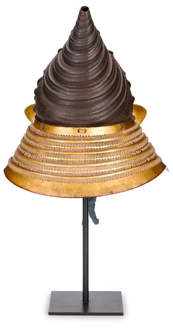 Bonhams : An impressive iron kawari kabuto (eccentrically shaped helmet ...