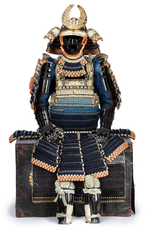 Bonhams : A black lacquer armor with a maru do Late Edo Period (19th ...
