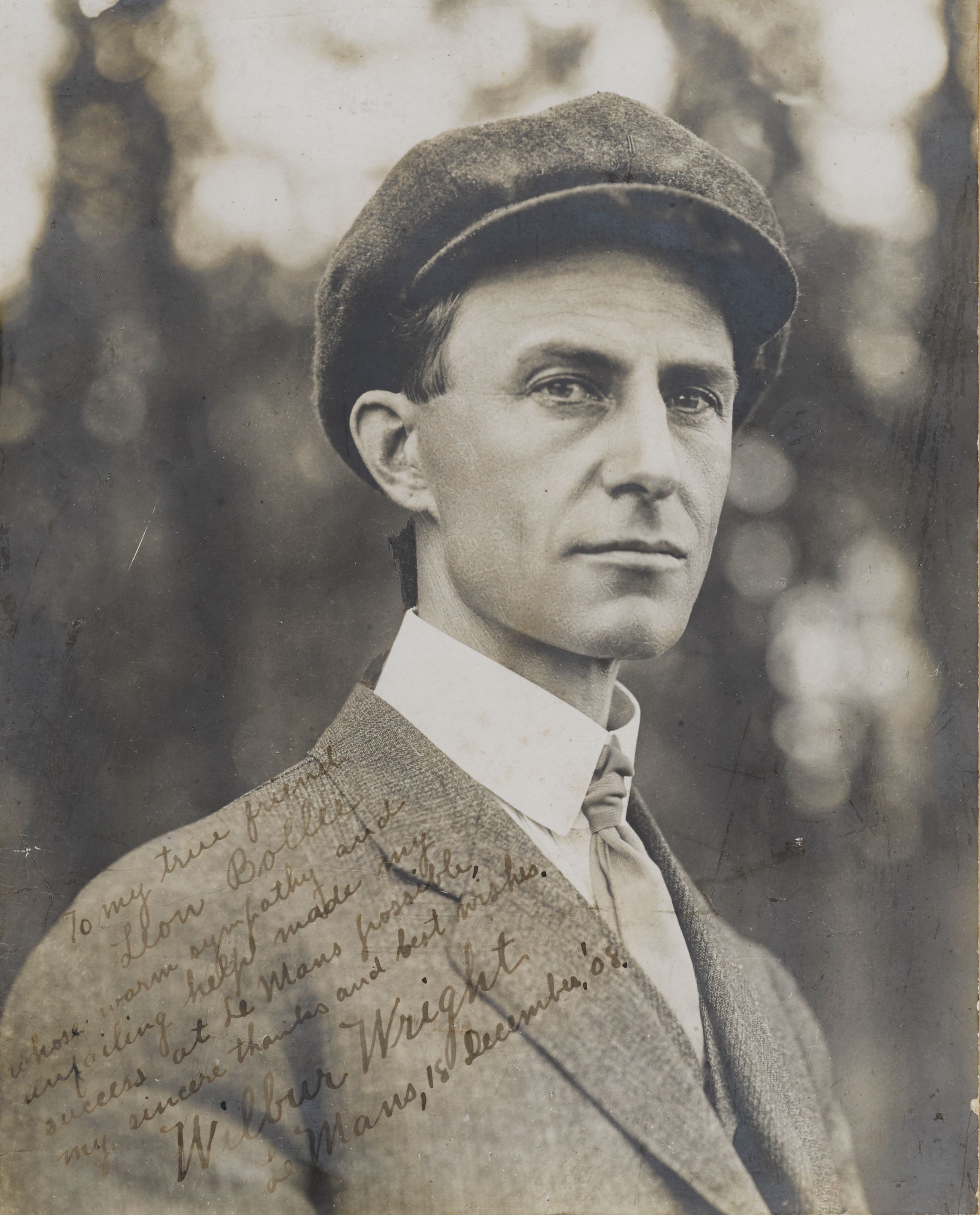 Bonhams : WRIGHT, WILBUR. 1867-1912. Photograph Signed (Wilbur Wright) and Inscribed,