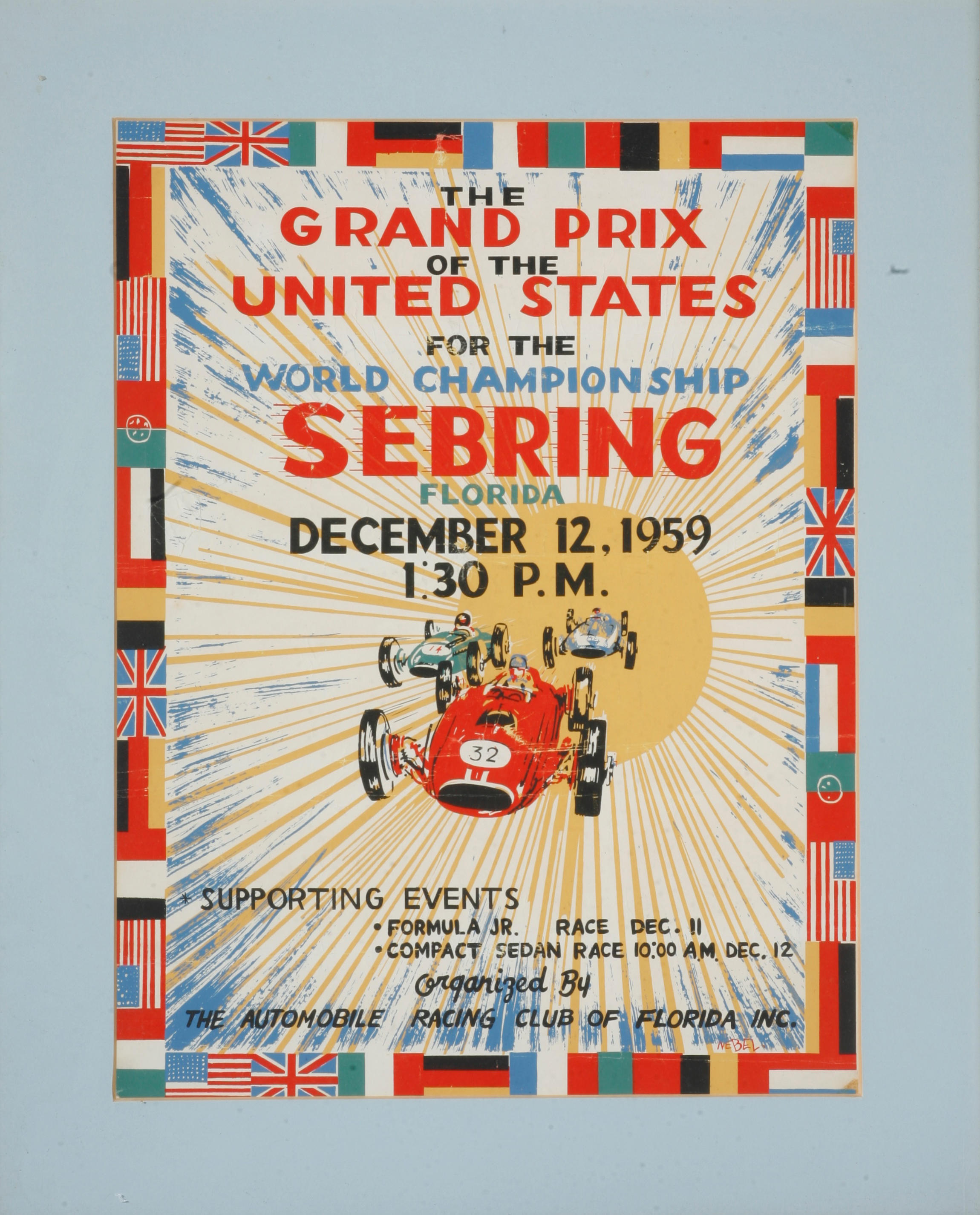Bonhams Cars : An original poster for the Sebring Grand Prix of the ...