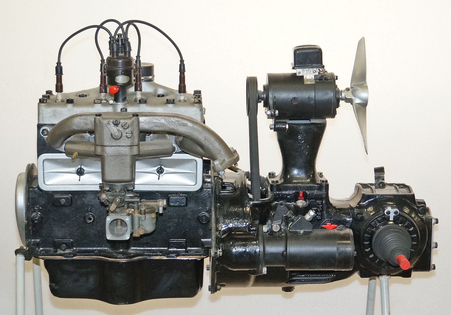 Bonhams Cars : An Adler 4-cylinder engine and transmission,