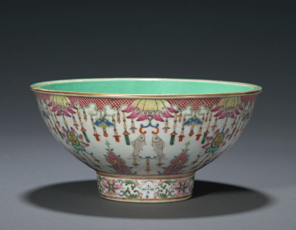 Bonhams : A famille rose enameled bowl Daoguang mark, late Qing ...