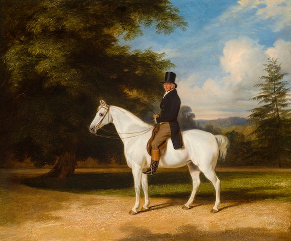 Bonhams : William Barraud (British, 1810-1850) A country squire on his ...