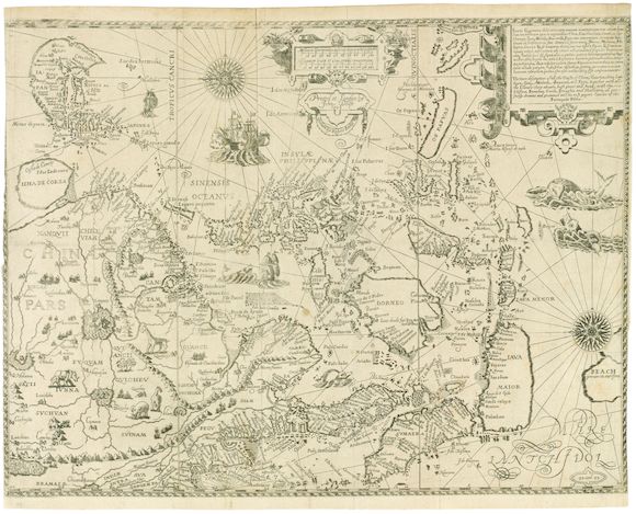 Bonhams : LINSCHOTEN, JAN HUYGHEN VAN. 1563-1611. The Trew Description ...