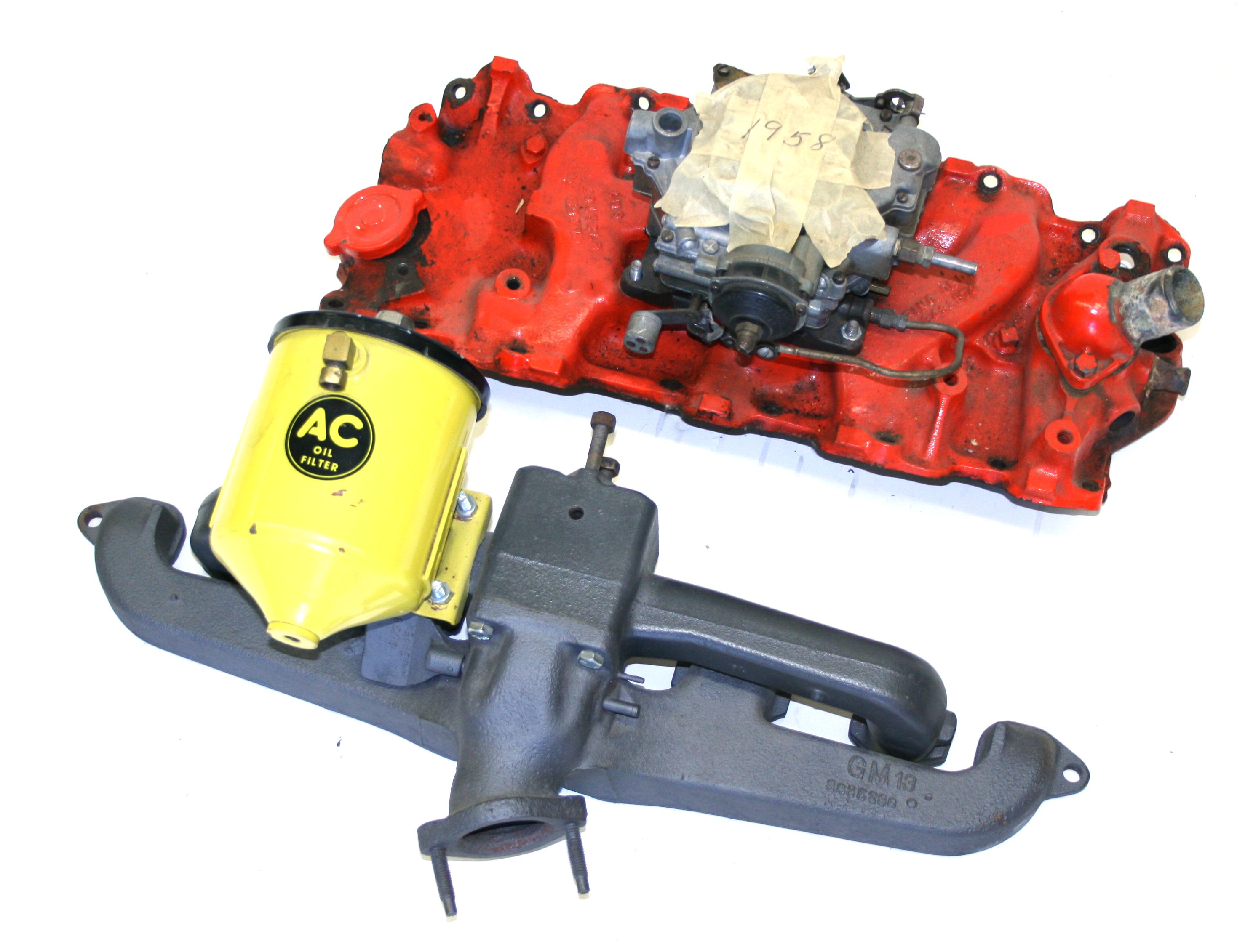 Bonhams Cars : A 1958 Chevy small block head, new (right side) exhaust ...