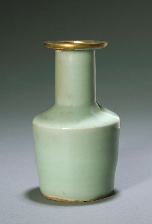 Bonhams : A small Longquan celadon glazed mallet-shaped vase Southern ...