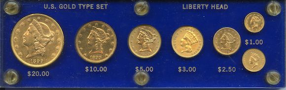 Bonhams : Seven Piece Liberty Gold Type Collection
