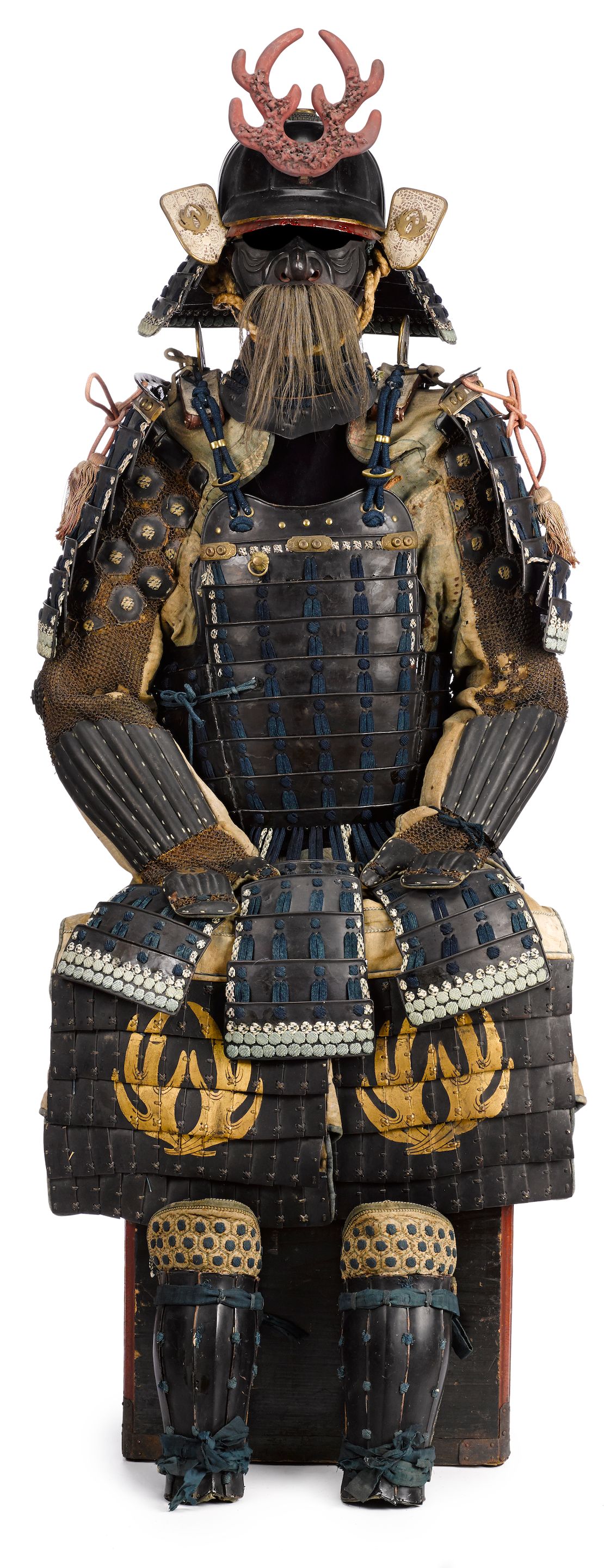 A black lacquer armor with a mogami do - auctions & price archive