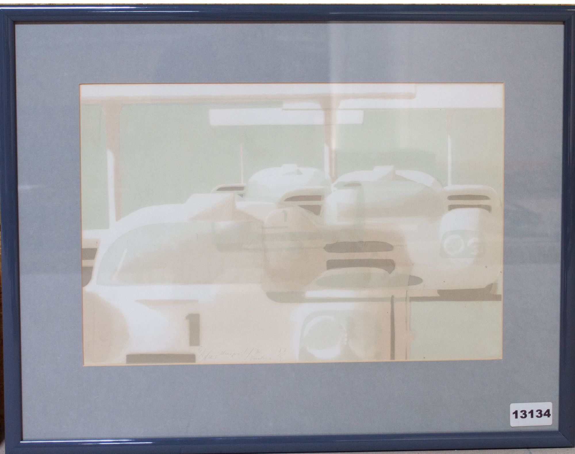 Bonhams Cars : A mono print depicting prototype endurance racers ...