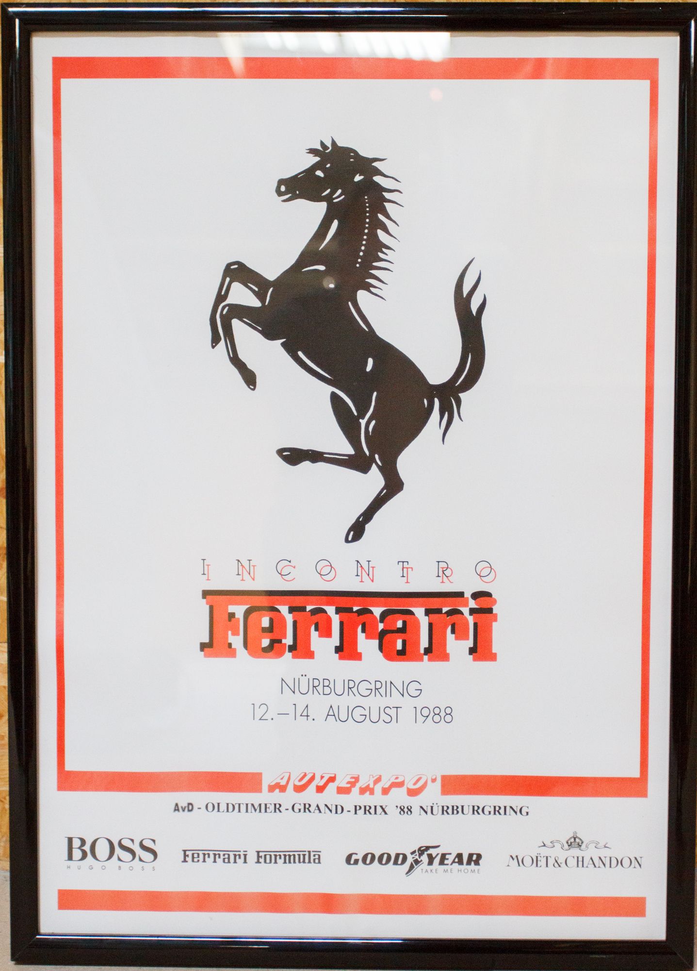 Bonhams Cars : A collection of framed Ferrari posters.(QTY)