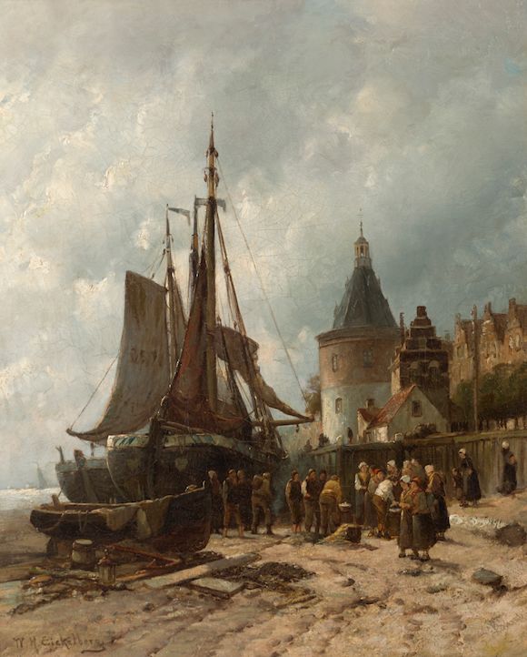 Bonhams : Willem Hendrick Eickelberg (Dutch, 1845-1920) The day's catch ...