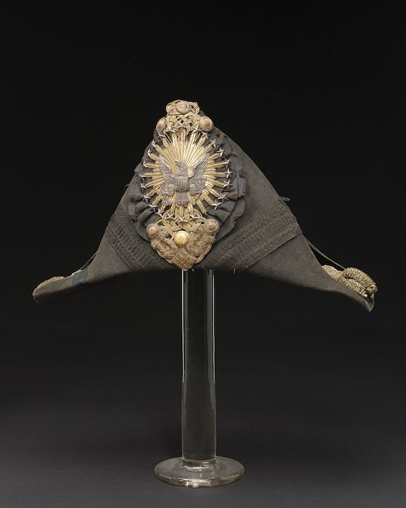 Bonhams : A U.S. 1832 Pattern general officer's chapeau de bras by W.H ...
