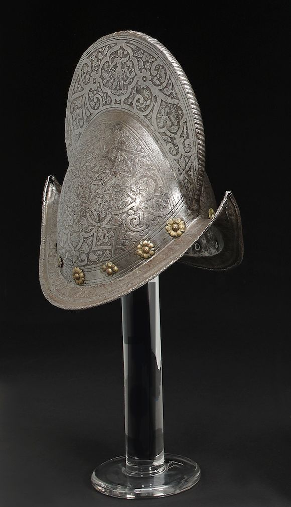 Bonhams : An etched comb morion