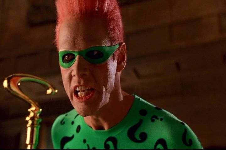 Bonhams : A Jim Carrey Riddler cane from Batman Forever