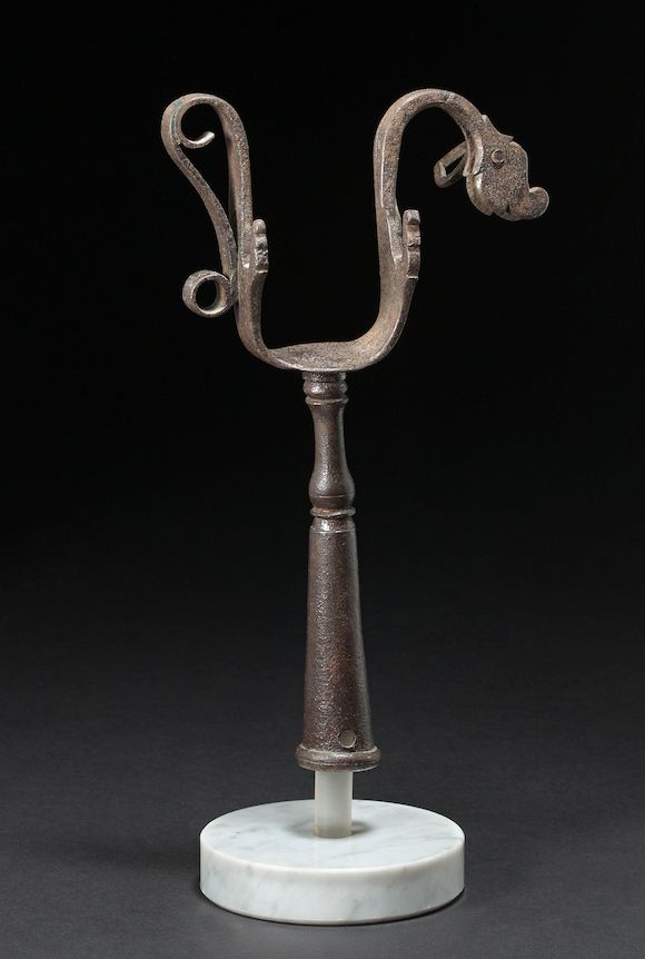 Bonhams : A rare 17th century matchlock musket rest/linstock