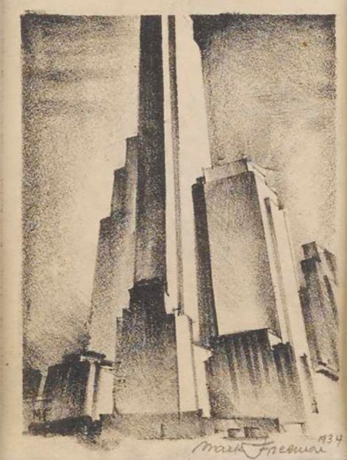 Bonhams : Mark Freeman (American, 1908-1975); Untitled (Skyscraper I ...