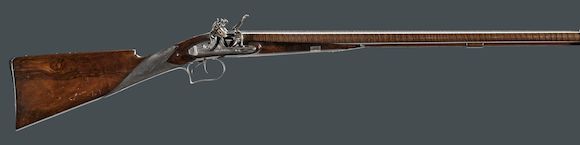 Bonhams : A 16 gauge Scottish double barrel flintlock shotgun by James ...