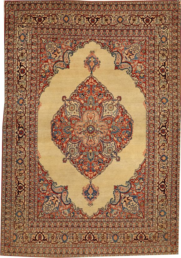 Bonhams : A Hadji Jalili Tabriz rug Northwest Persia size approximately ...