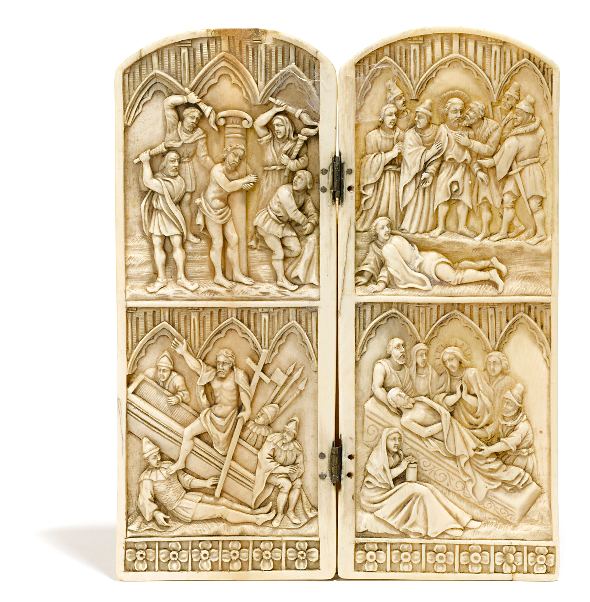 Bonhams : A Continental carved ivory diptych 19th century