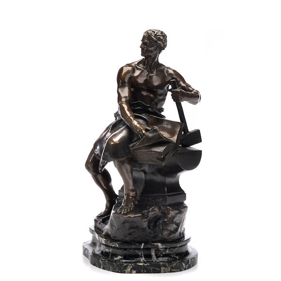Bonhams A French Patinated Bronze Figure