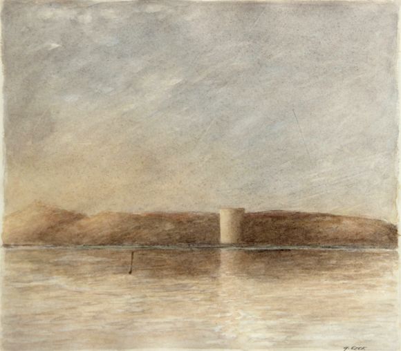Bonhams : Gordon Cook (American, 1927-1985) Point Richmond 11 x 11 1/2in