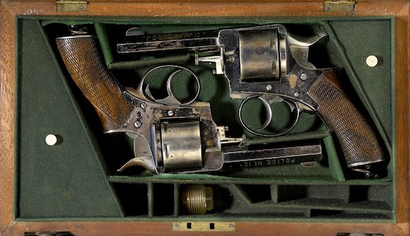 Bonhams : An interesting cased pair of British police-marked RIC-type ...