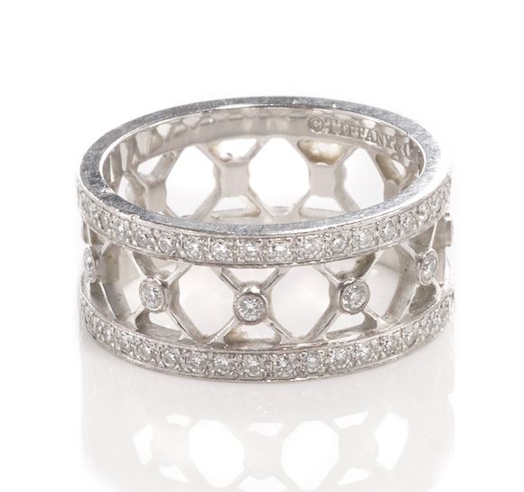 Bonhams : A diamond "Voile" eternity band, Tiffany & Co.