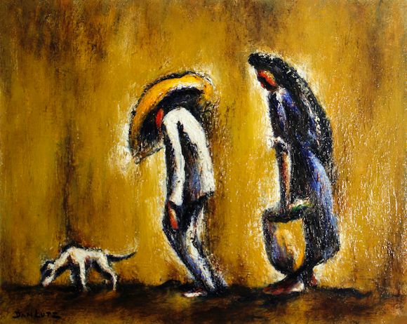 Bonhams : Dan Lutz (American, 1906-1978) Despues del Mercado 24 X 30in