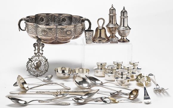 Bonhams : An assembled group of International silver flatware and ...