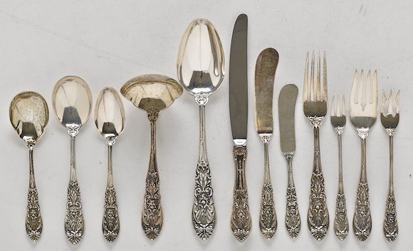 Bonhams : An American sterling silver part flatware service By ...