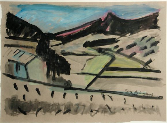 Bonhams : Pierre Ambrogiani (French, 1907-1985) Paysage 17 x 23 1/4in