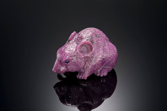 Bonhams : Ruby Carving of a Mouse