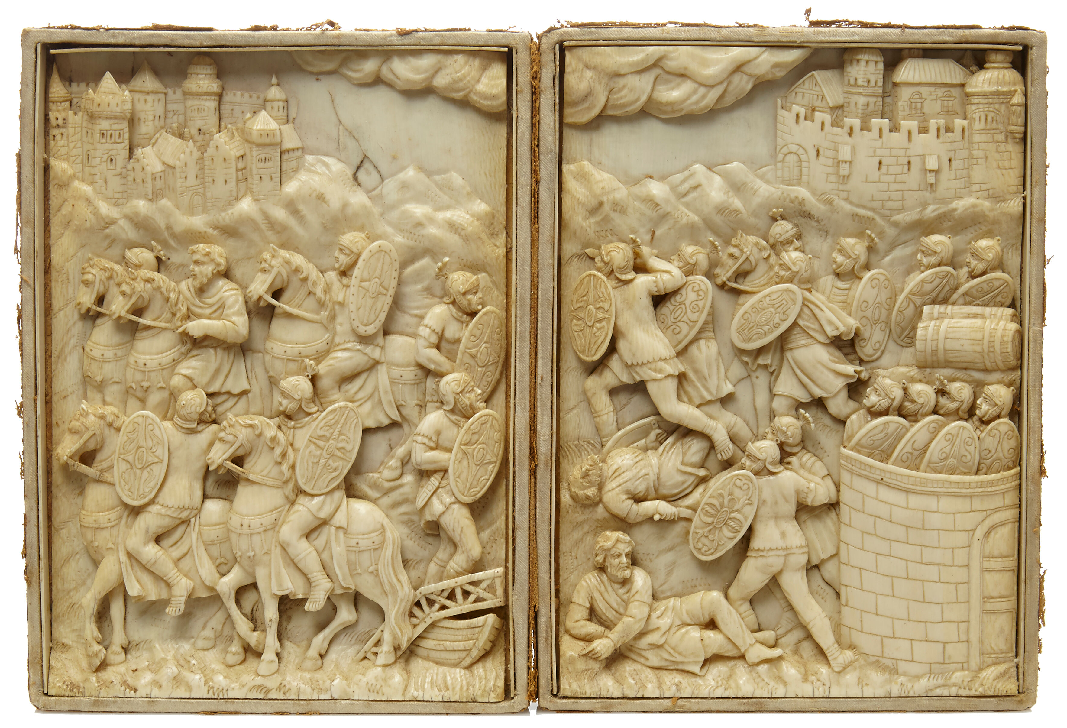 Bonhams : A Continental carved ivory diptych 19th century