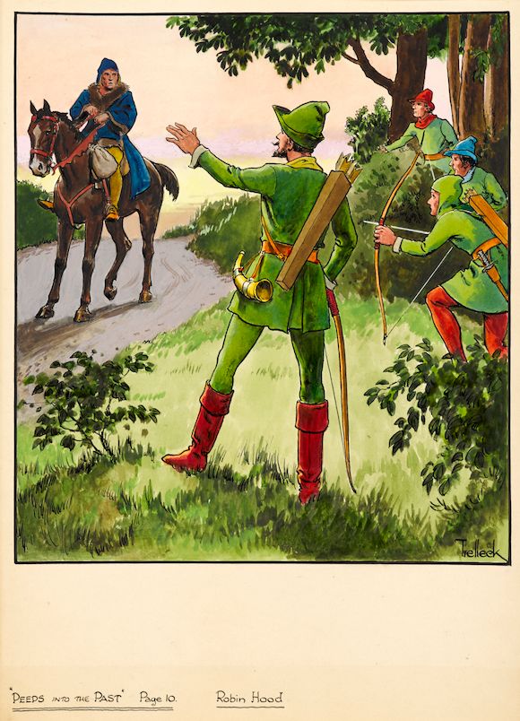 Bonhams : TRELLECK (pseud). 18 illustrations for Peeps into the Past,