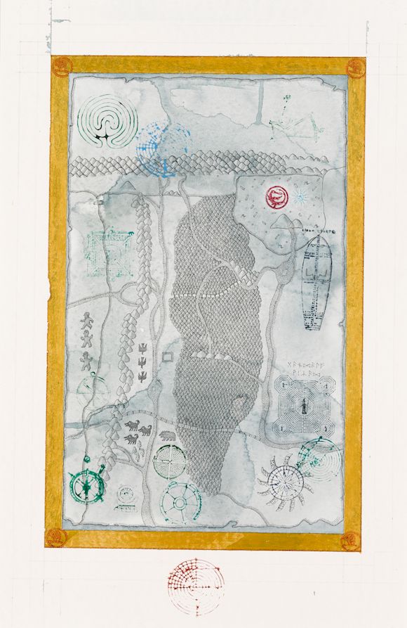 Bonhams : SÍS, PETER. b.1949. Map of Middle Earth,