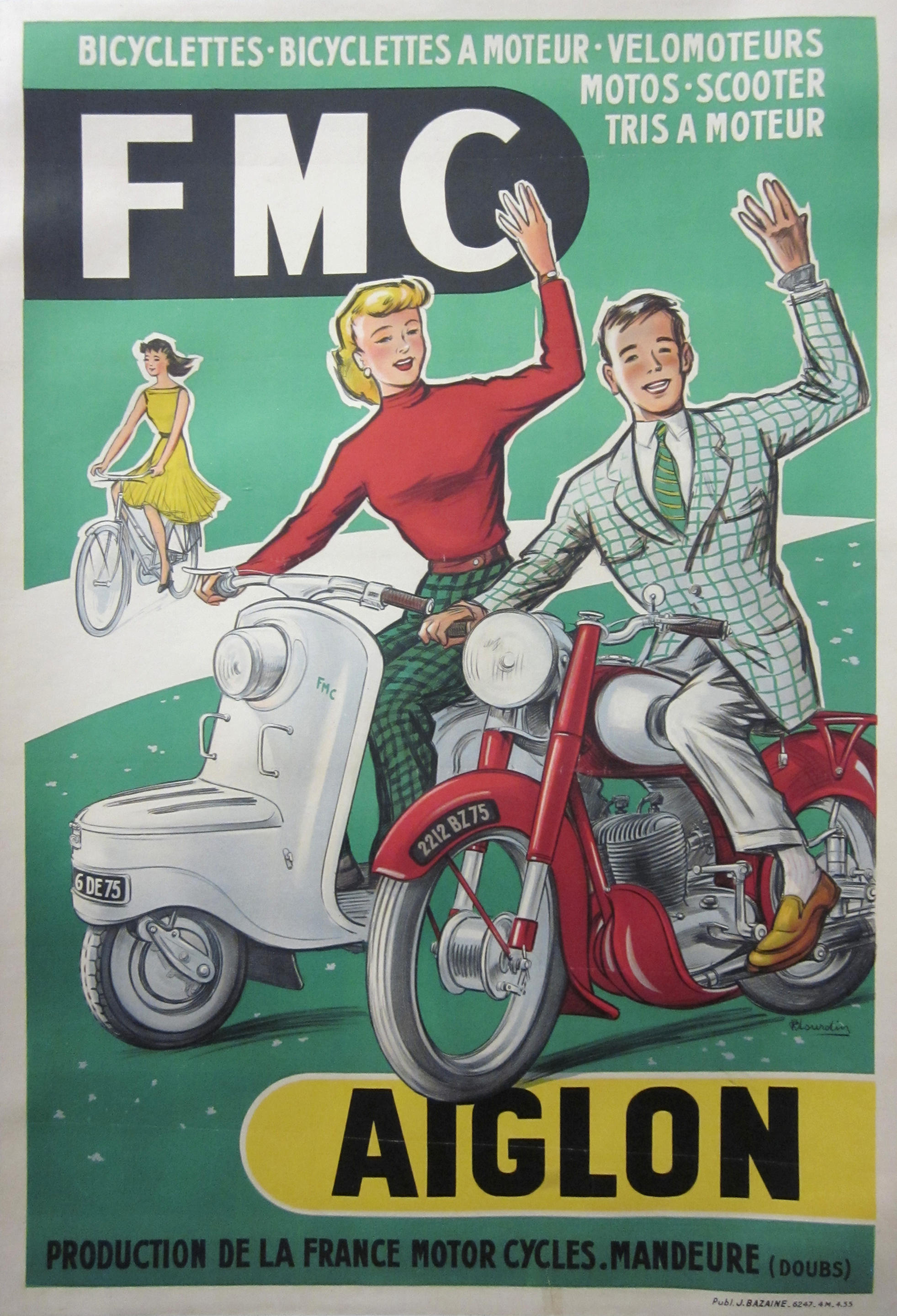 Bonhams Cars : A FMC Aiglon manufacturers poster by R Lourdin,