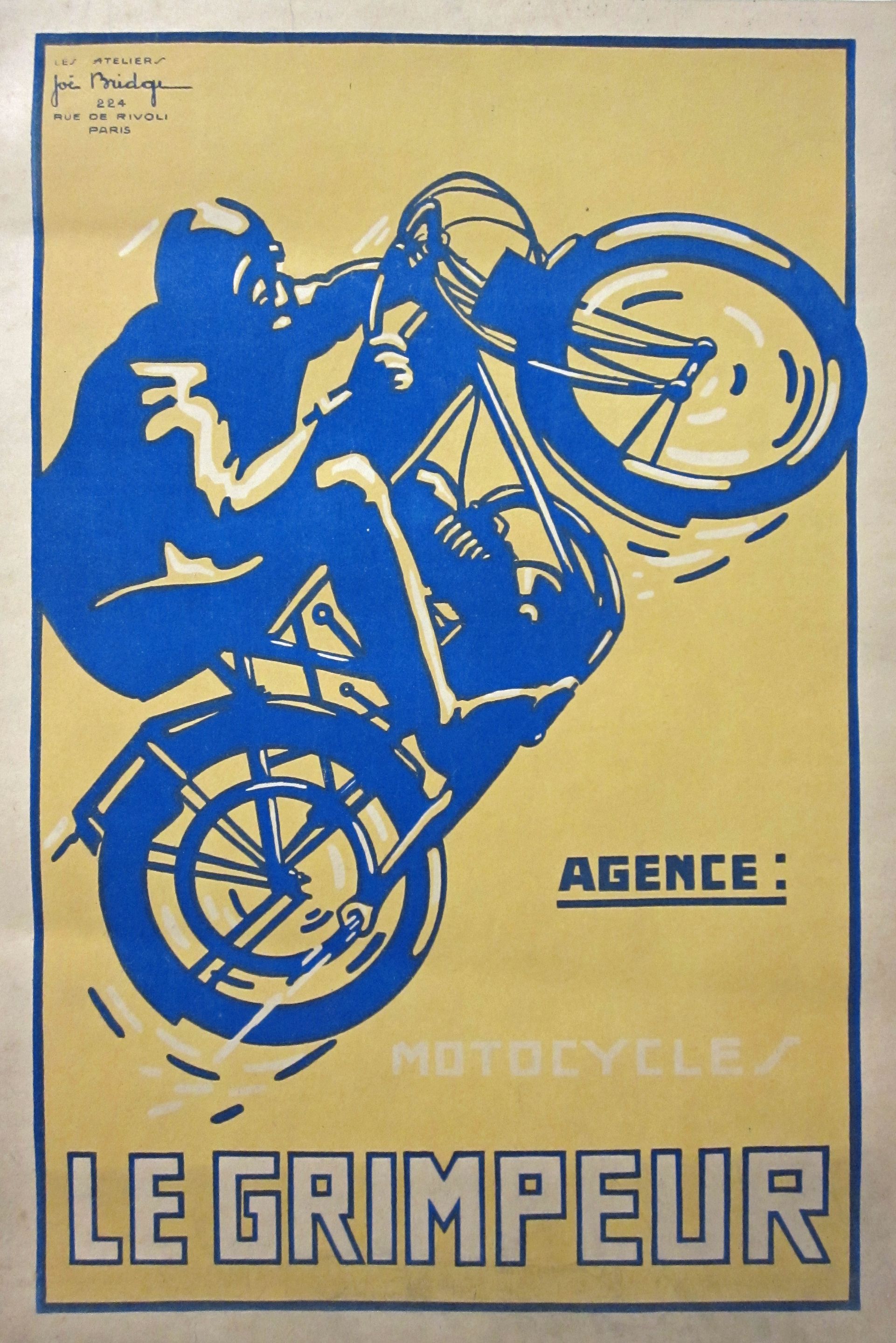 Bonhams Cars : A Le Grimpeur (The Climber) motorcycle advertising ...