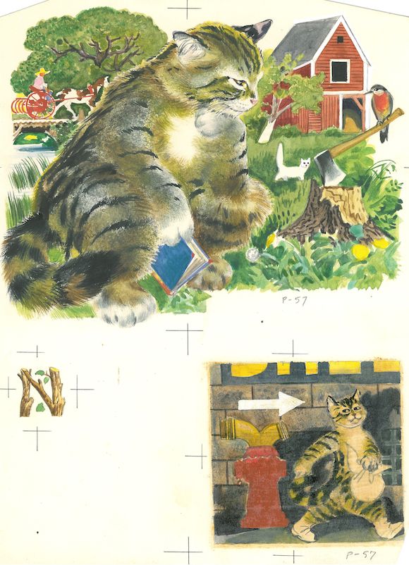 Bonhams : ROJANKOVSKY, FEODOR STEPANOVICH. 1891-1970. Country cat and ...