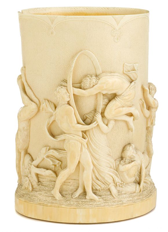 Bonhams : A good quality Continental carved ivory vessel probably ...