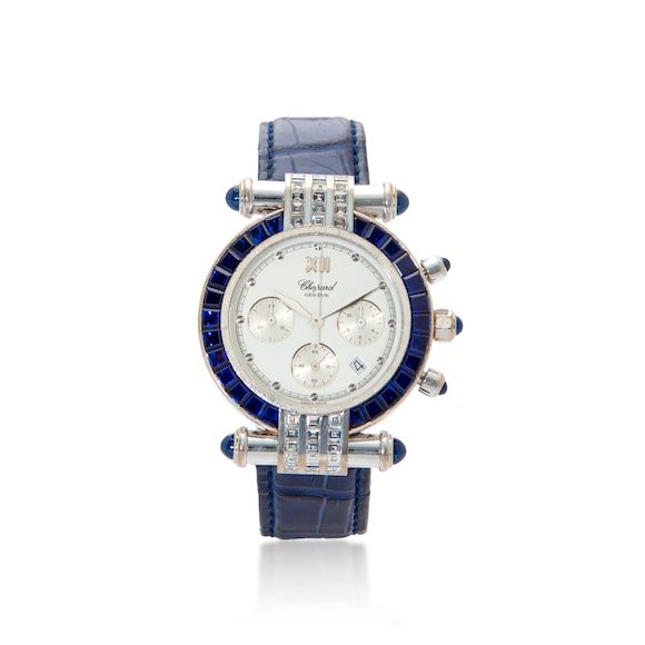 Bonhams : Chopard. A fine 18K white gold, diamond and sapphire ...