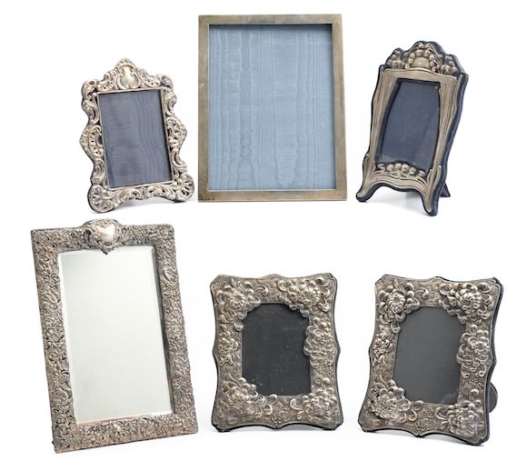 Bonhams : An assembled group of sterling silver table top frames by ...