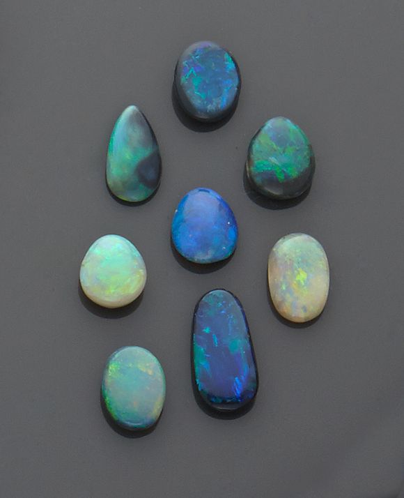 Bonhams : Group of Eight Opals