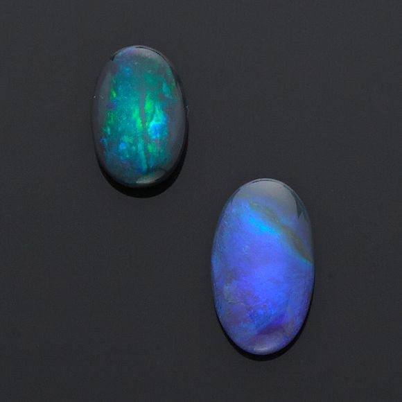 Bonhams : Two Black Opals