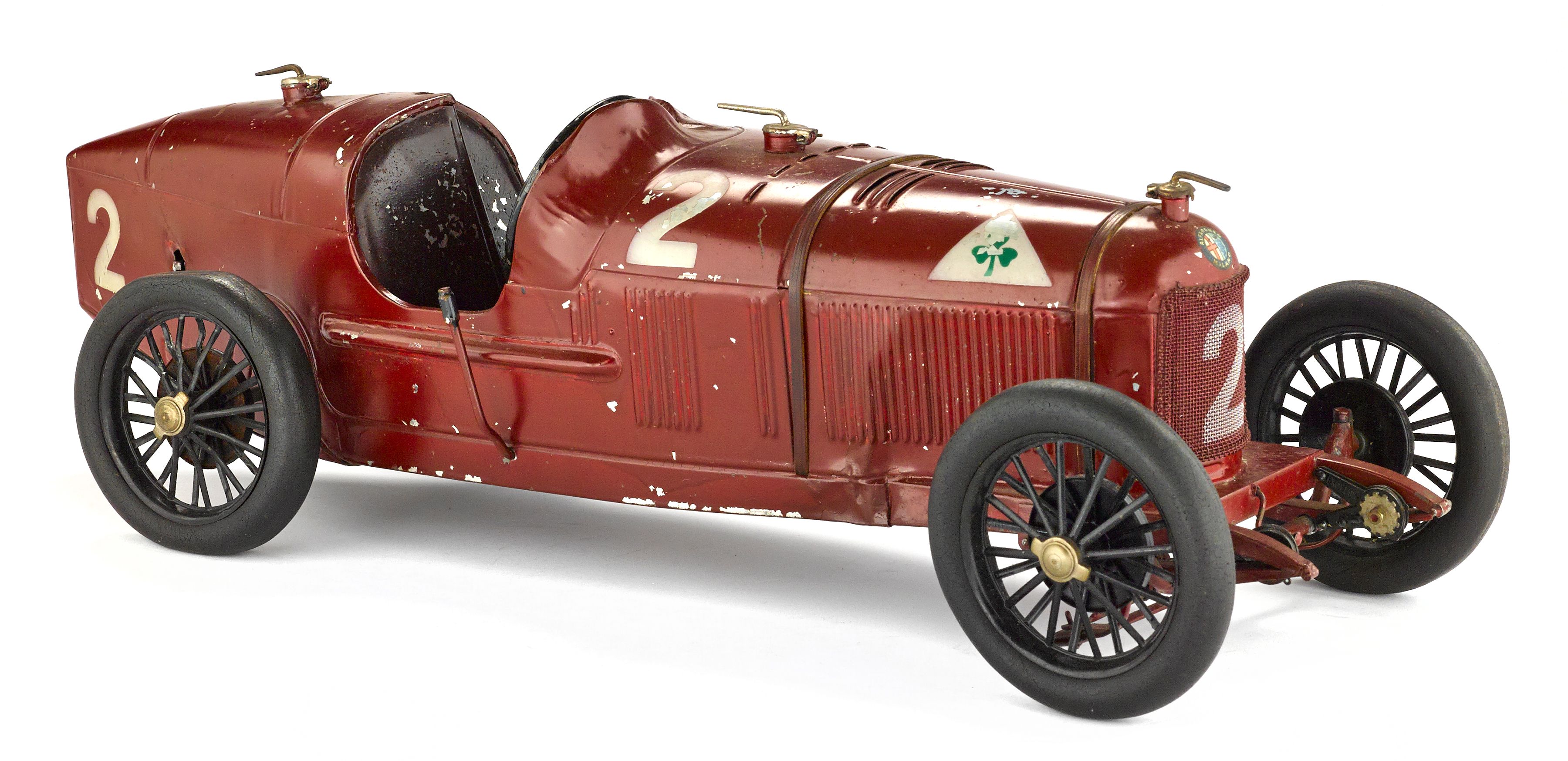 Bonhams Cars : A 1920s Alfa Romeo P2 race car clockwork tin toy, circa ...